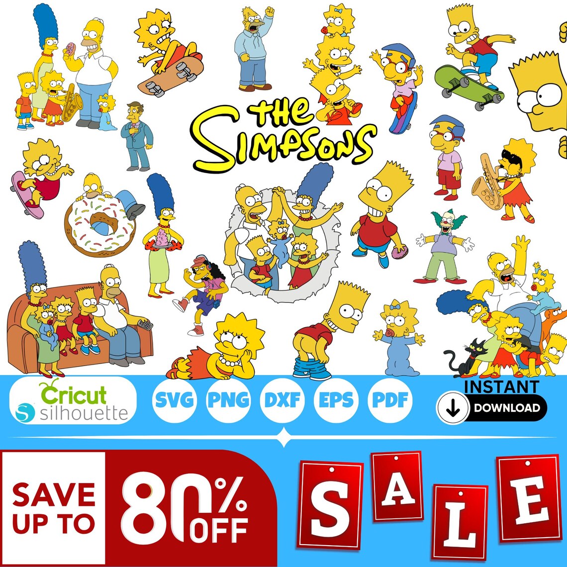 The Simpsons SVG Bundle: Cricut & Silhouette Cut Files (instant ...
