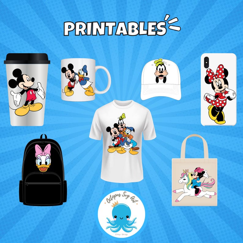 Mickey and Friends SVG Bundle: Cricut & Silhouette Cut Files (digital ...