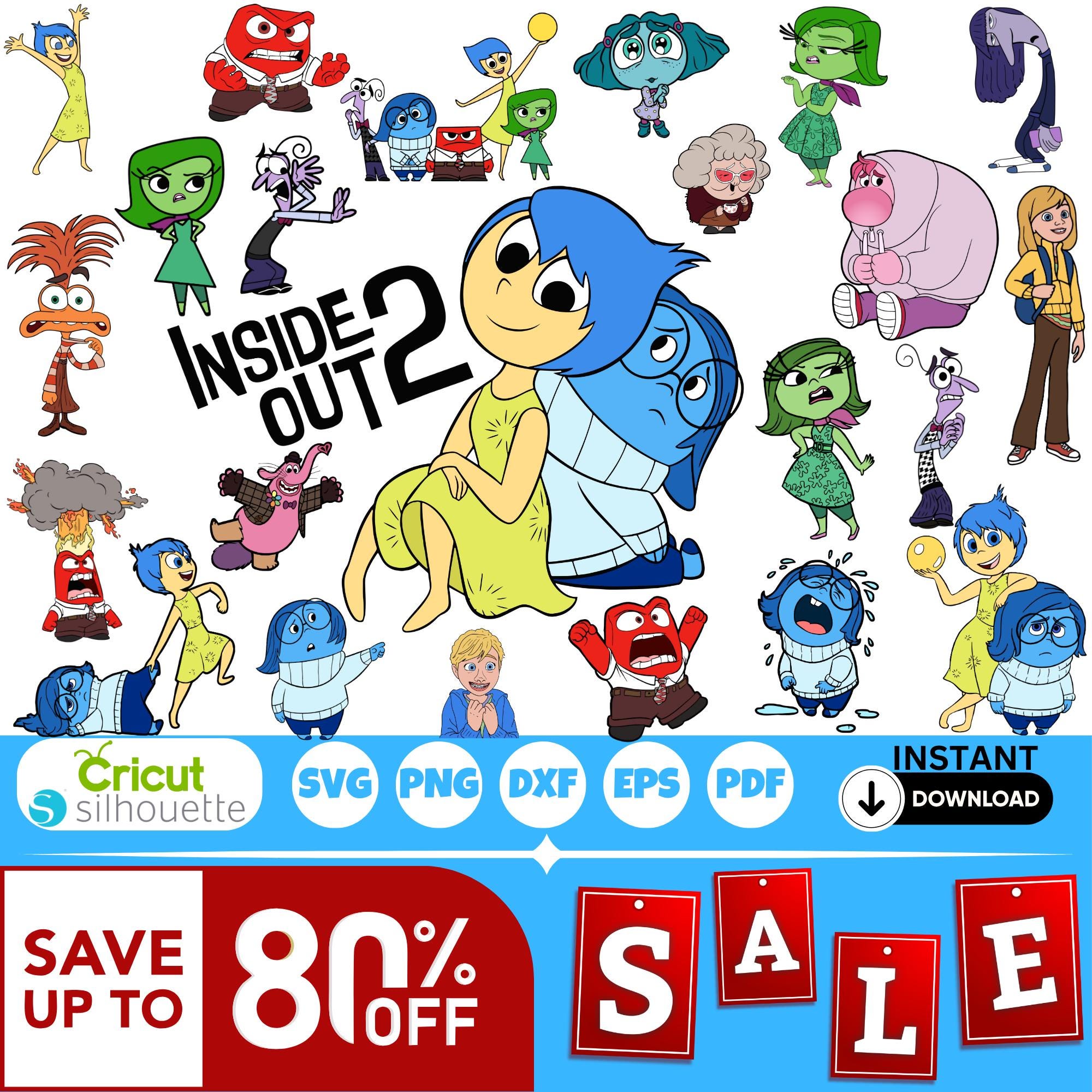 Inside Out 2 SVG Bundle Cut Files for Cricut & Silhouette | Joy ...