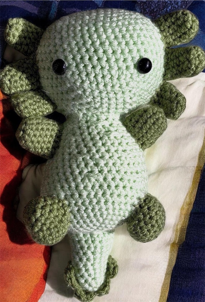 Crochet Axolotl Plush | Amigurumi Fish Toy | Colorful Amphibians | Made ...