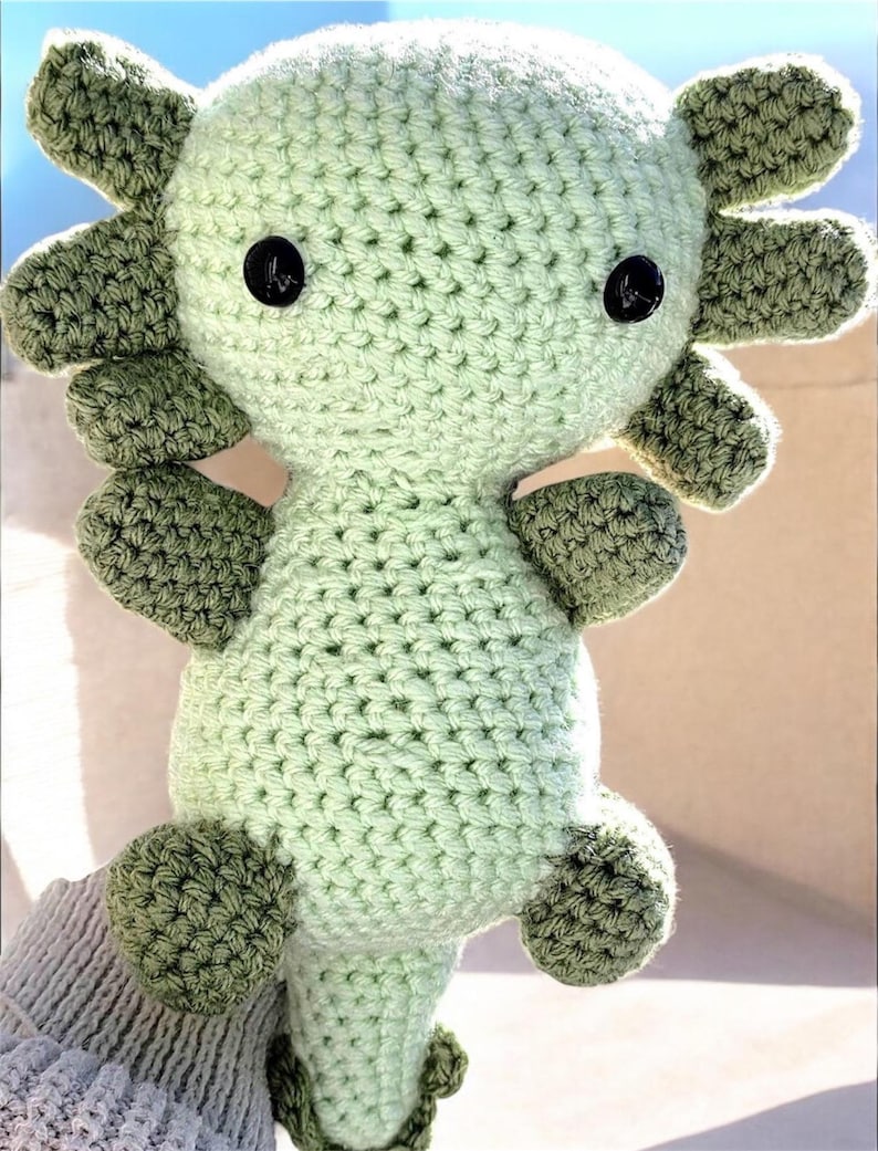 Crochet Axolotl Plush | Amigurumi Fish Toy | Colorful Amphibians | Made ...