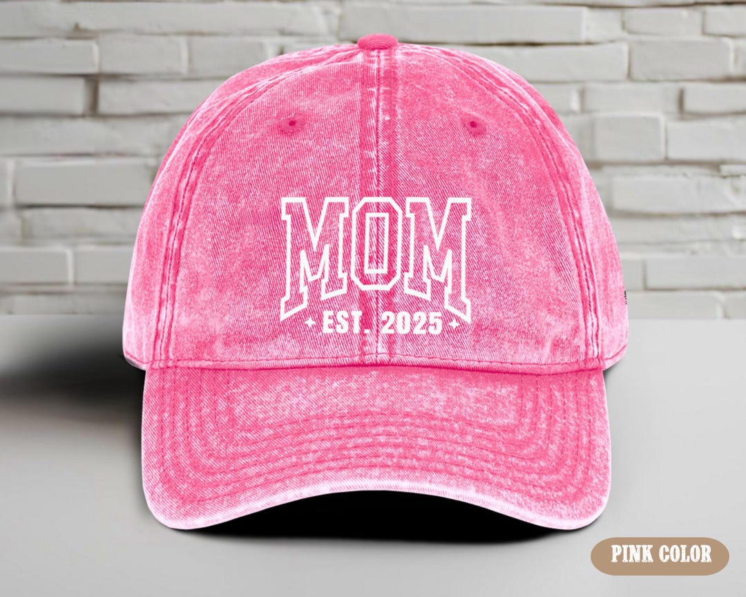Custom Mom Dad Embroidered Cap, Daddy and Mom Est Year Hat, Pregnancy ...