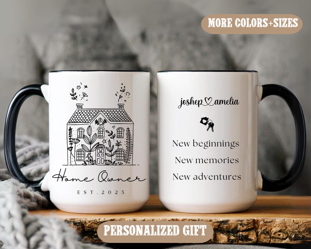 Personalized New Home Owners Mug, New House New Beginning Gift, First ...