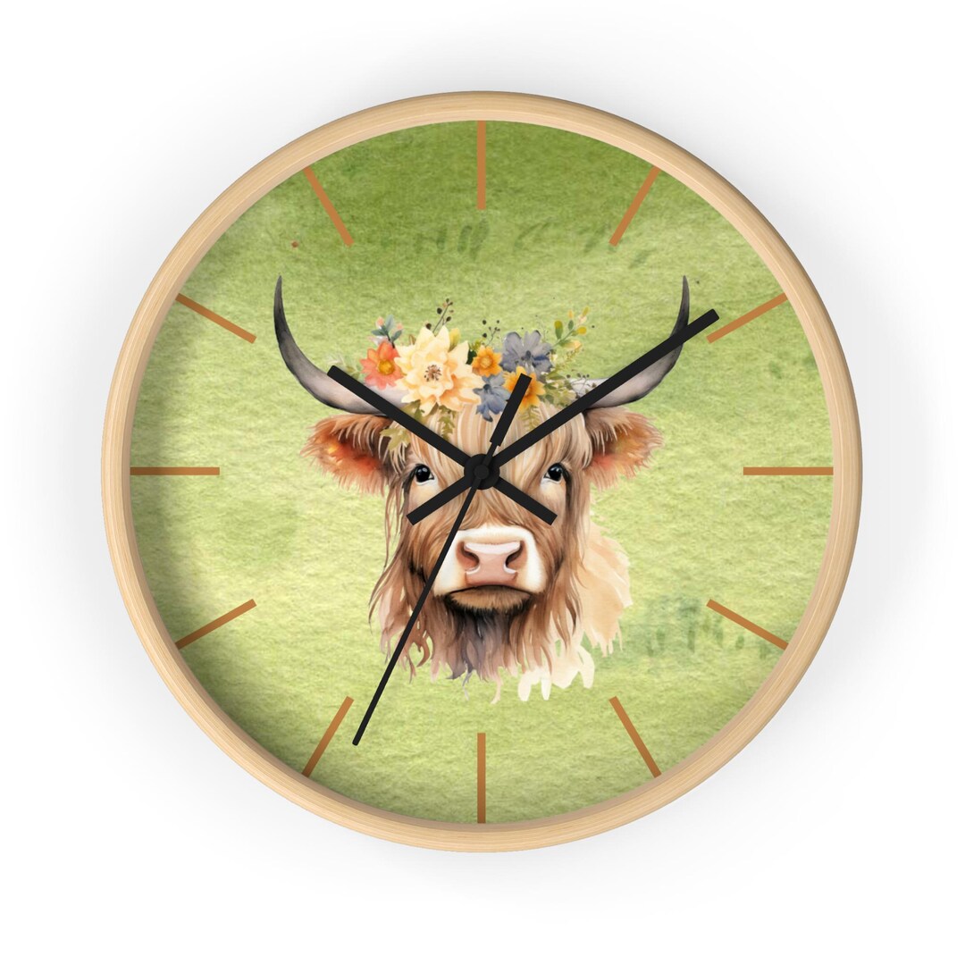 Highland Cow Wall Clock - Etsy