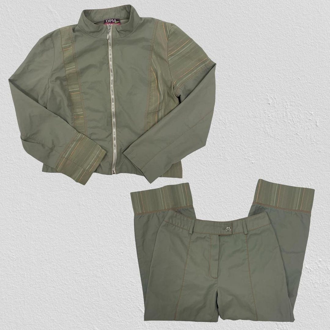 90s Set Vintage Jacket & Trouser Set Y2k Grunge Capri Pants - Etsy