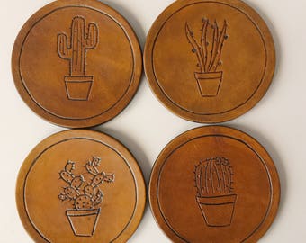 Cactus coasters | Etsy