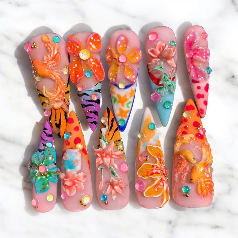 Tiger Lily Nails - Etsy