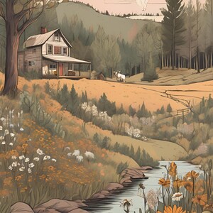 Cottagecore Farmhouse Printable Wall Art Bundle | 5 Rustic Digital PDF ...