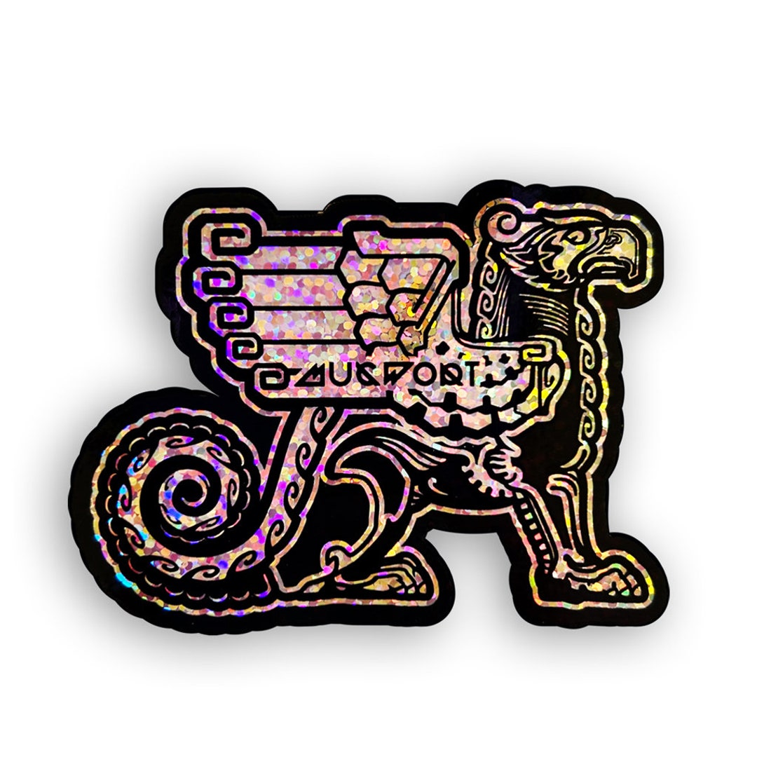 Griffin Sparkle Sticker | Lizard Griffin Rainbow Sparkly Indoor Outdoor ...