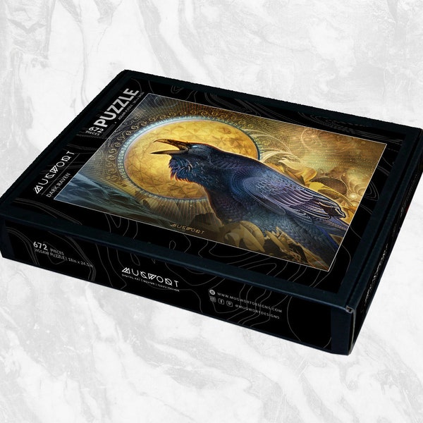 Raven Jigsaw Puzzle - Etsy