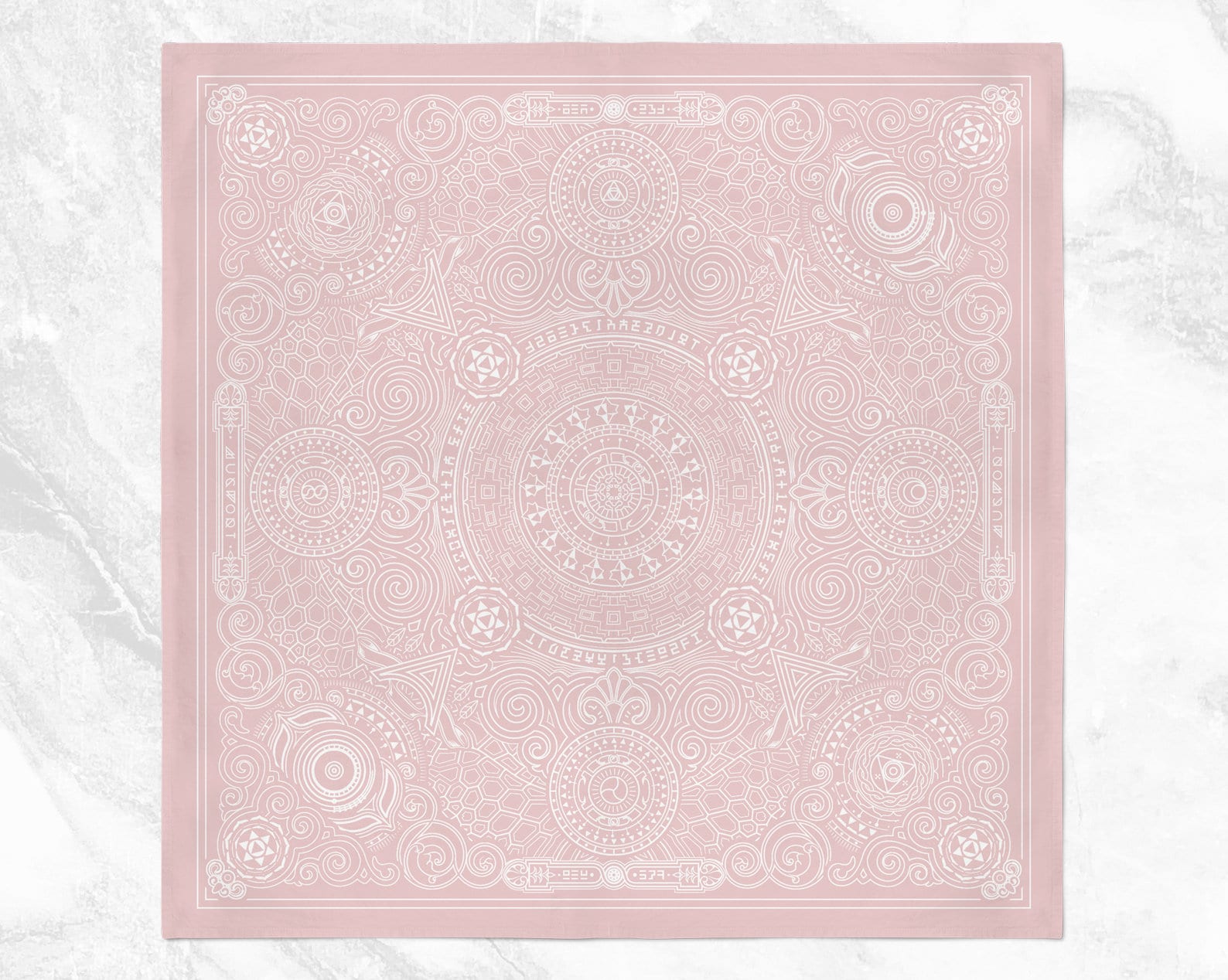 100% Cotton Bandana | Soft Pink & White | Mugwort Psychedelic Visionary ...