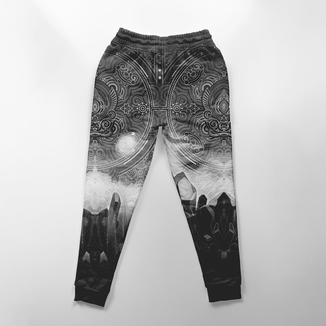 Dark Geometric Print Sweatpants for Men & Women | Dark Art Clothes ...