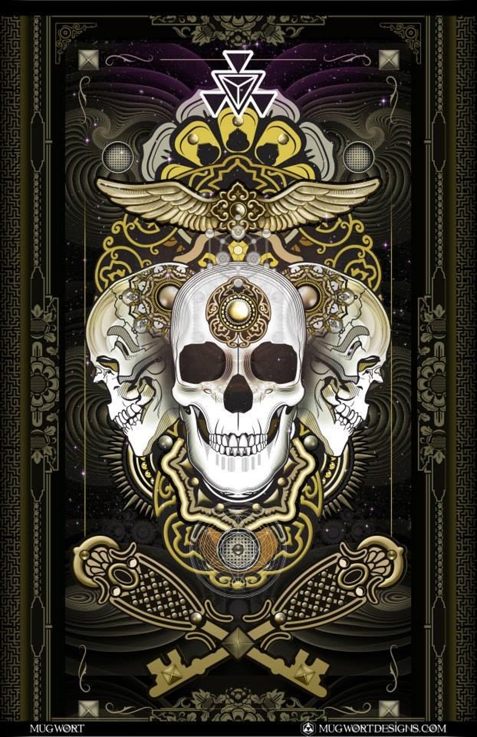 Skull Wall Art | Paper Print | Home Decor | 17x11 | Steampunk Skulls ...