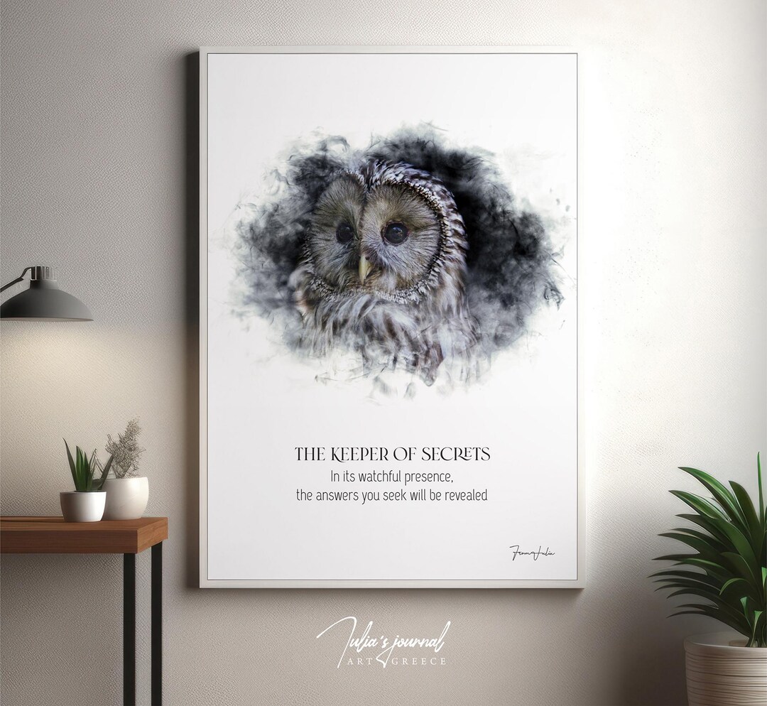 Watercolor Owl Painting: Motivational Animal Art (digital Download) - Etsy