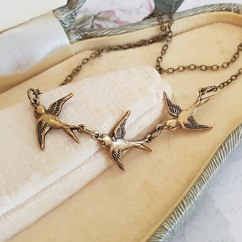 Bird Necklace - Etsy