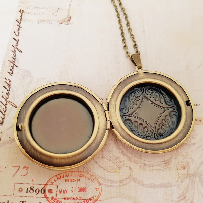 Big Antique Gold Sun Face Locket Large Round Celestial Locket | Etsy