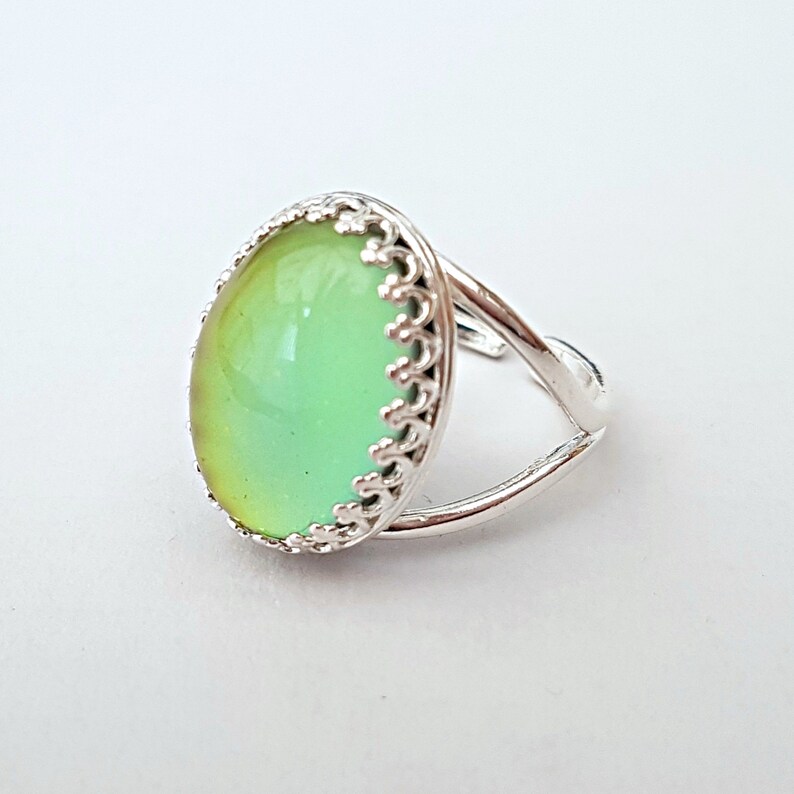 Gold Mood Ring Colour Changing Mood Stone Ring Adjustable | Etsy