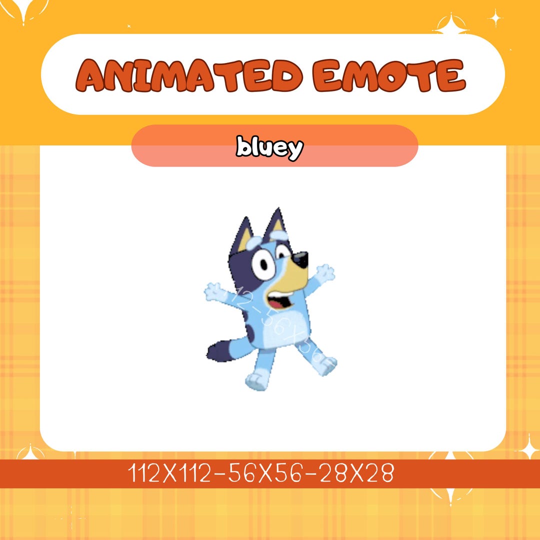 Twitch Animate Emote Bluey ,funny, Bluey Emote, Twitch Emote,instant ...
