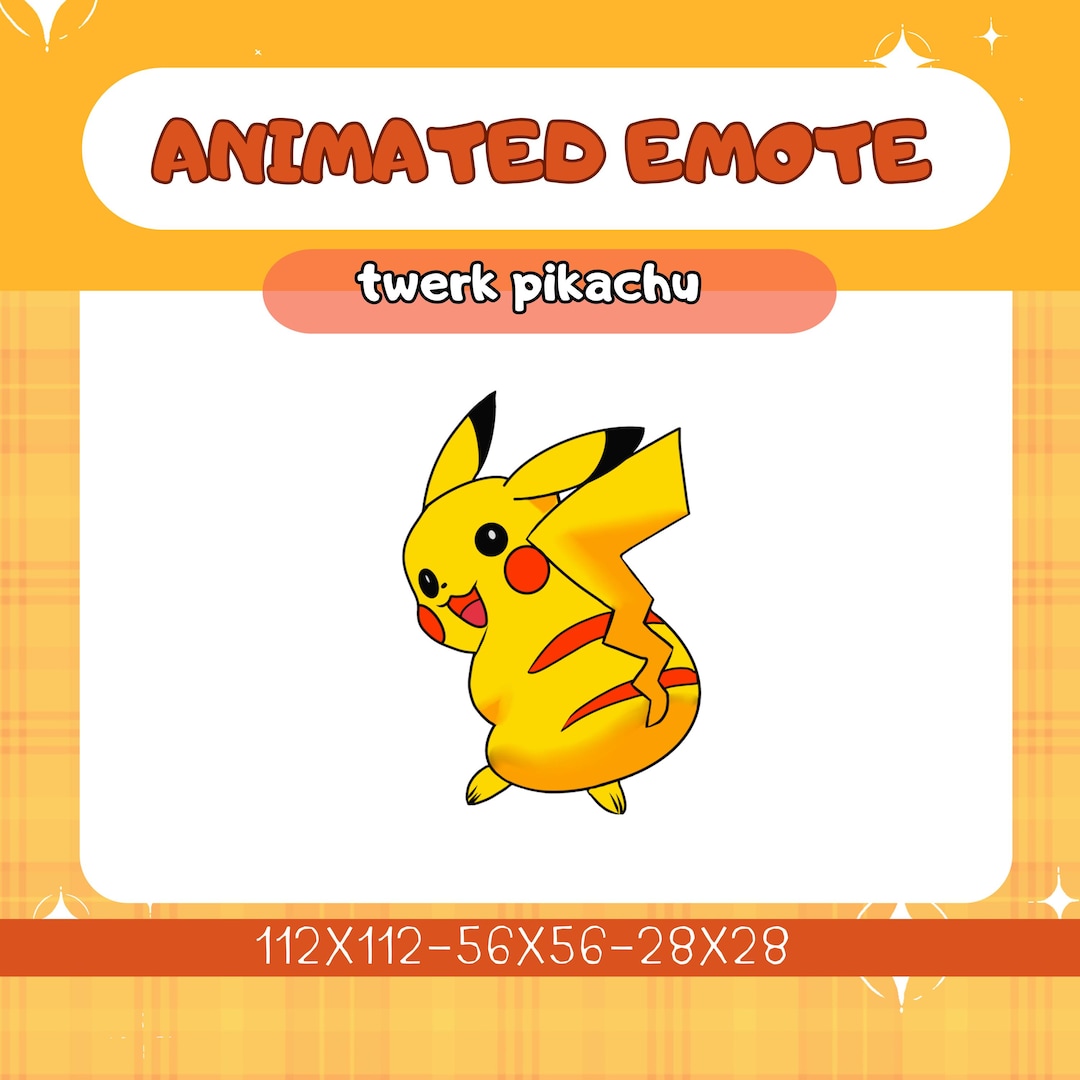 Animated Pikachu Rave Dance Emote - Kawaii - Twitch - Discord - Stream ...