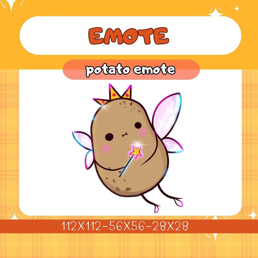 Twitch Emote Fairy Potato ,funny, Potato Emote, Twitch Emote,instant ...