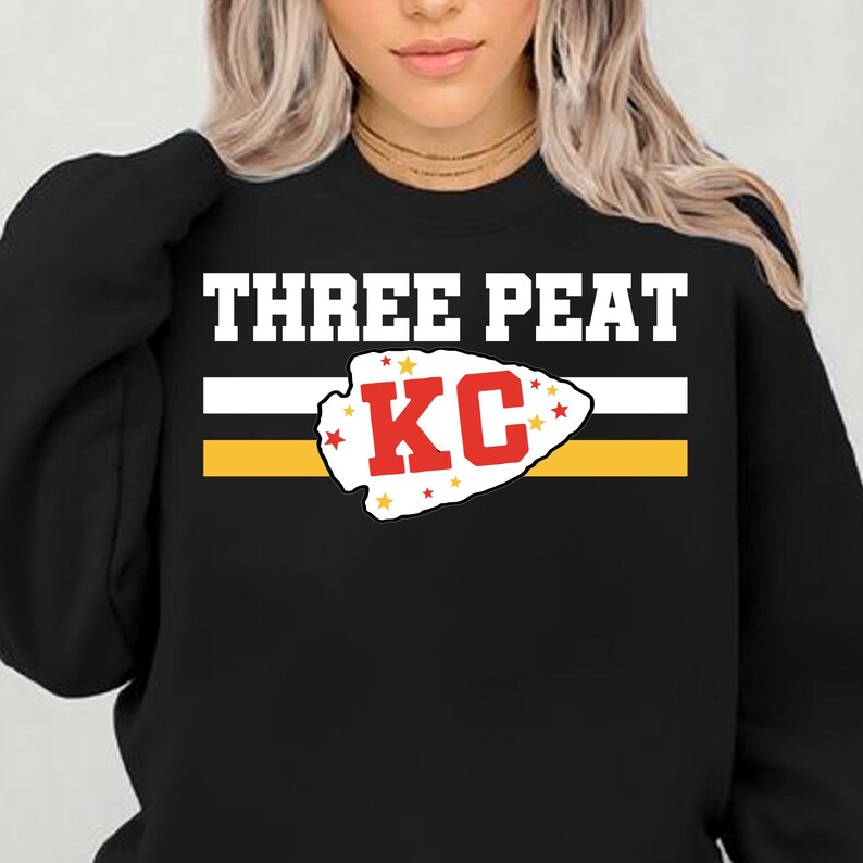 Kansas Sunday PNG SVG, Game Day Retro 3-peat Champ Png , C Chiefs Png ...
