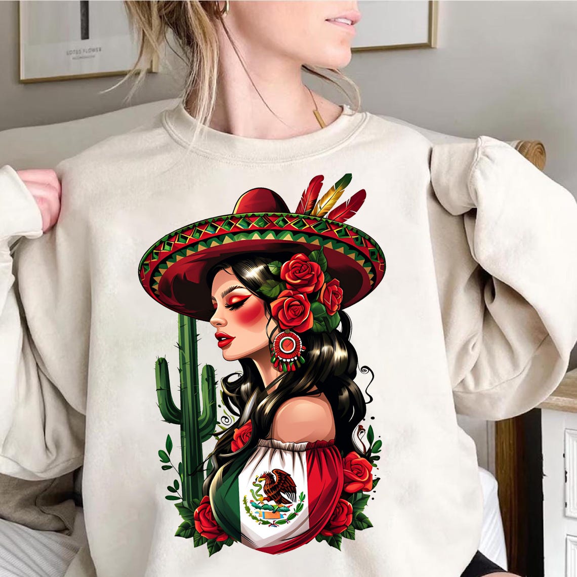 Mexican Lady Png ,latina Woman Wearing Sombrero Hat Png Mexican Girl ...