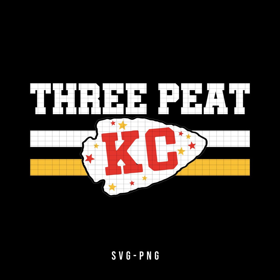 Kansas Sunday PNG SVG, Game Day Retro 3-peat Champ Png , C Chiefs Png ...