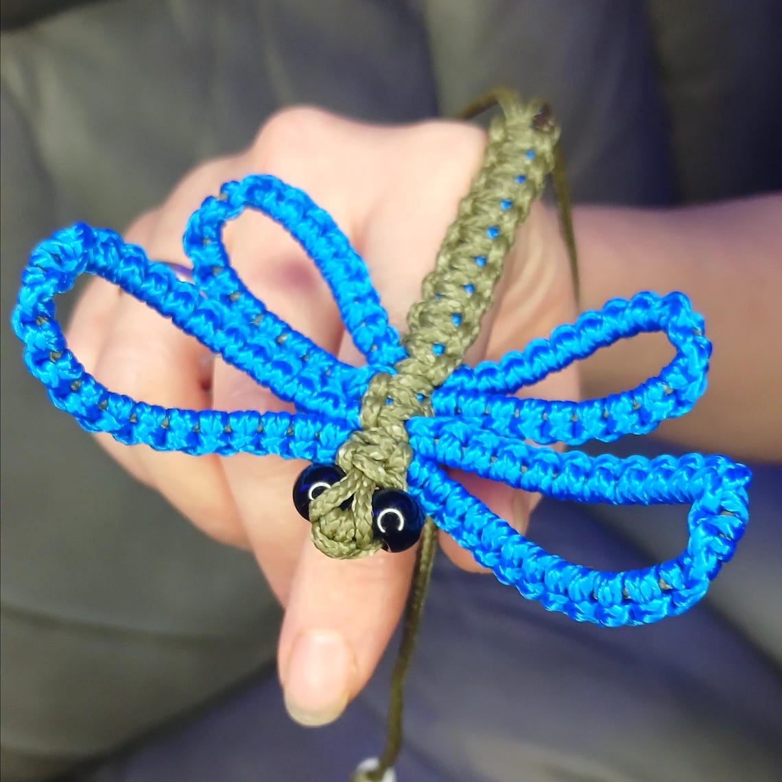 Dragonfly Keychain, Macrame Bag Charm, Handwoven Mom Keychain, Perfect ...