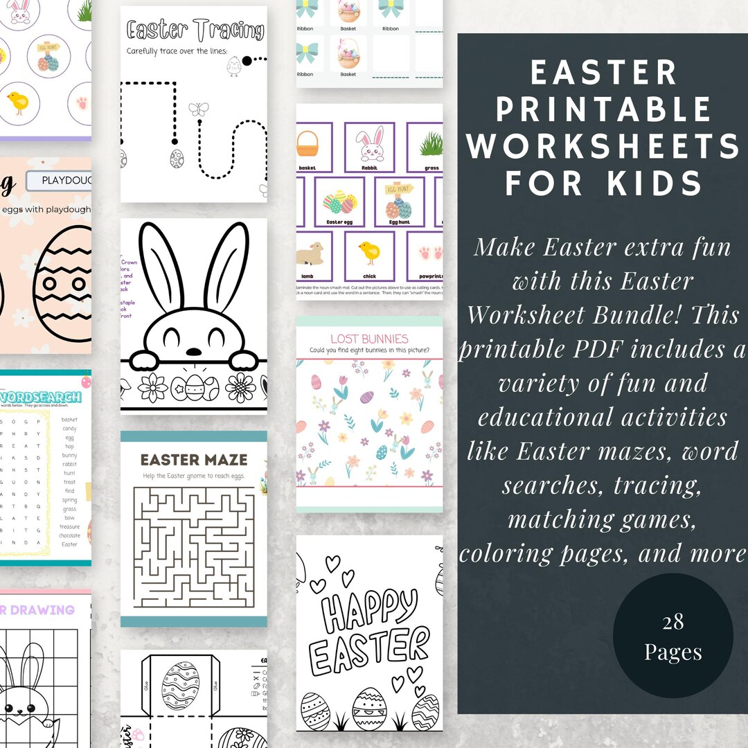 Easter Activity Sheets | Easter Printable Worksheets for Kids | Fun ...