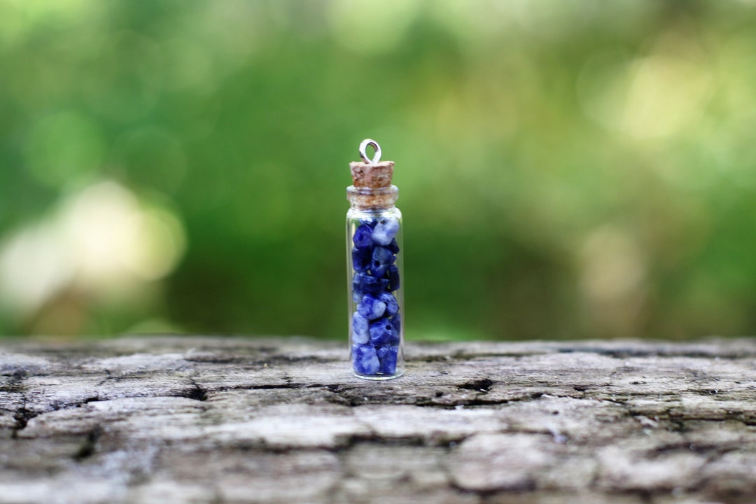 Sodalite Crystal Vial Pendant, ON SALE 50% OFF, Crystal, Stones ...