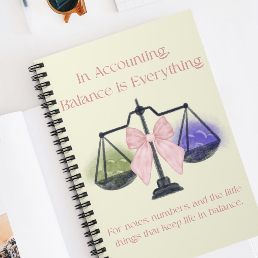Balance Scale Spiral Notebook: Accounting Student Journal - Etsy