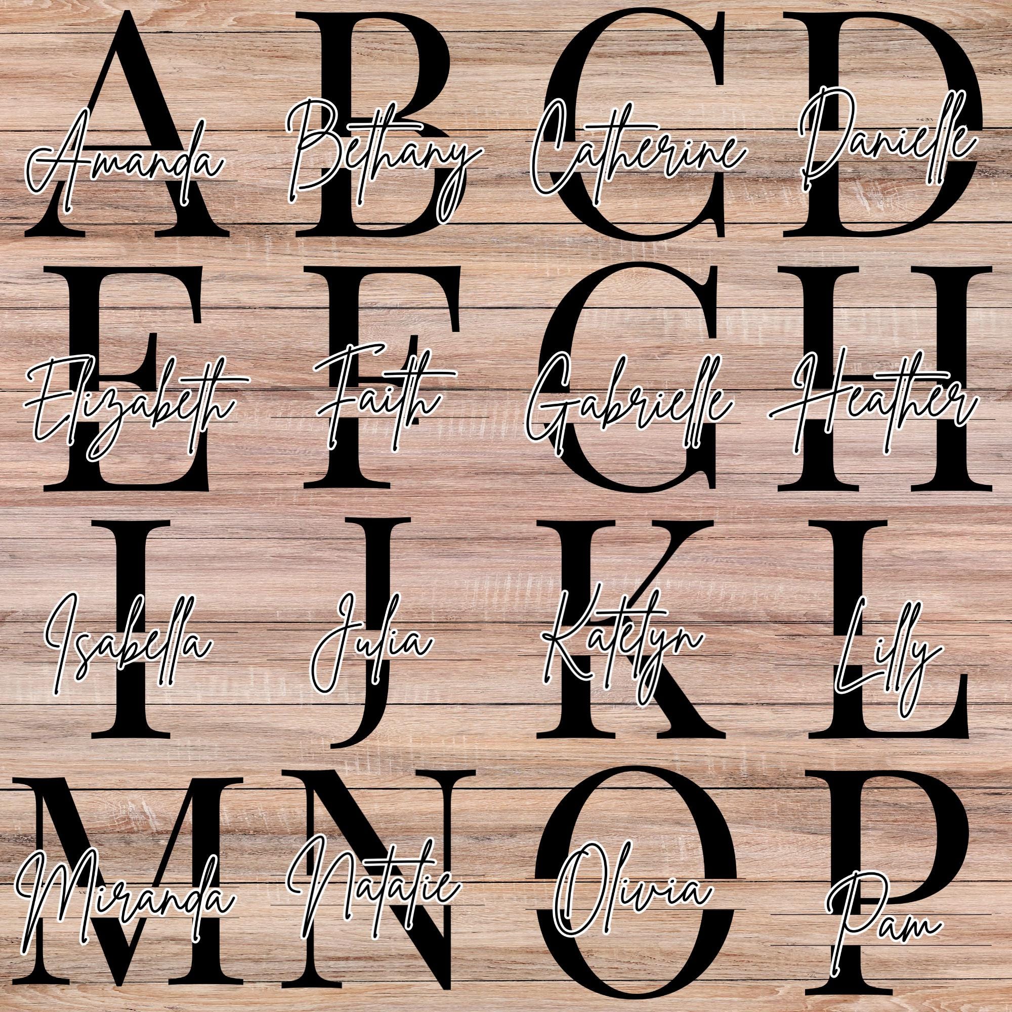 Custom Split Monogram PNG and SVG, Initial With Name Svg and Png ...