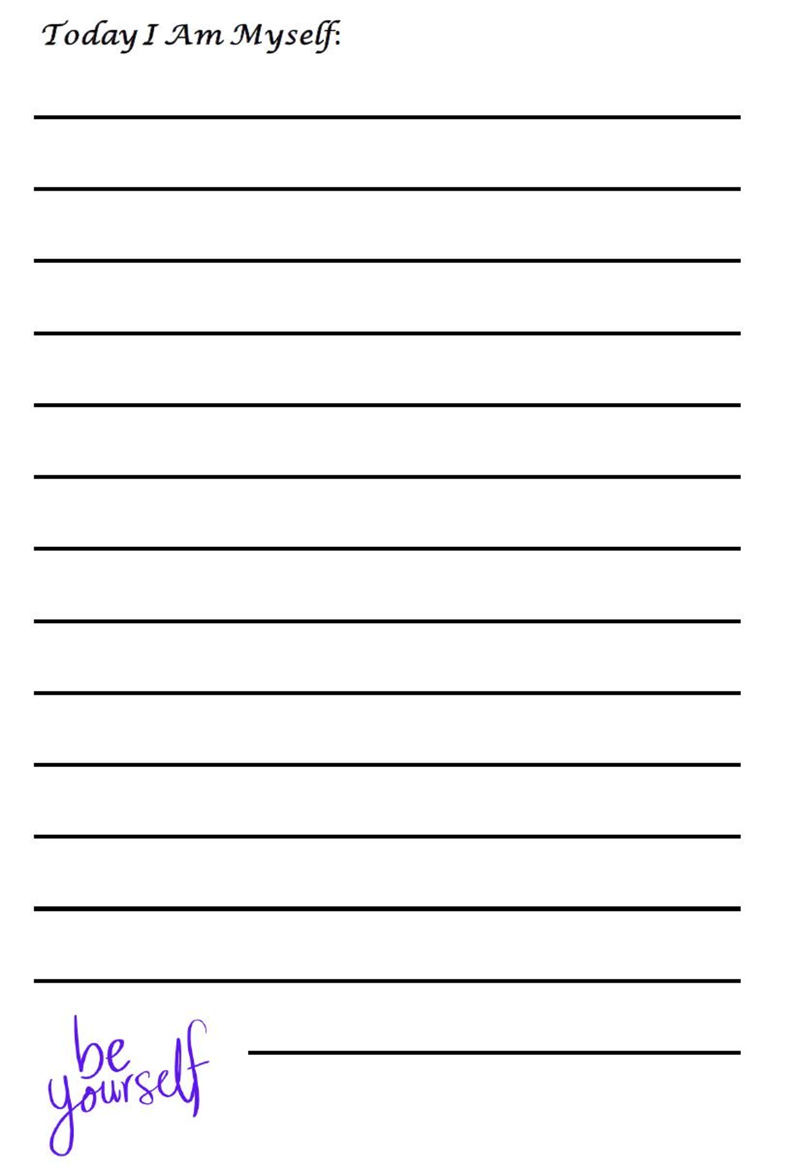 For Myself Journal Pages | Digital Download for Binder or Class - Etsy