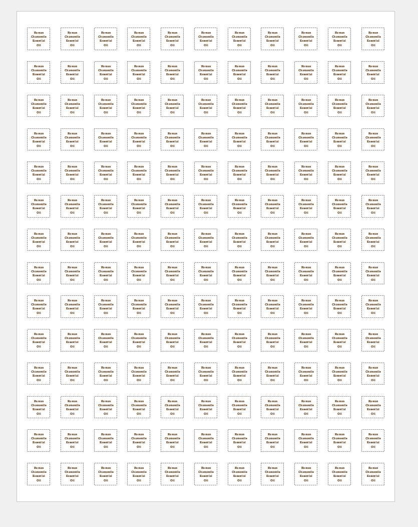 Roman Chamomile Essential Oil Printable Labels Template – 154 Pre ...