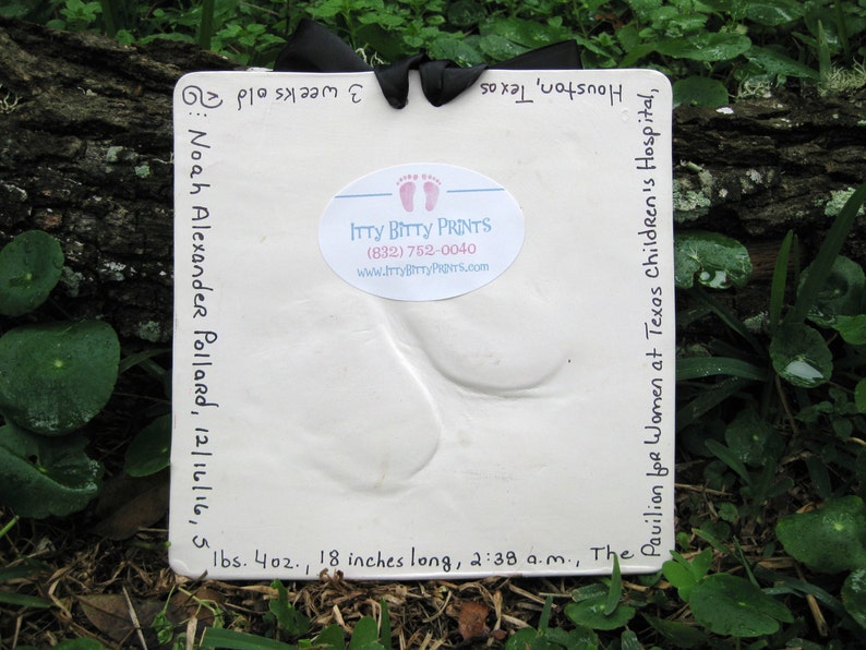 Custom Baby Handprint Footprint Ceramic Keepsake - Newborn Gift - Etsy