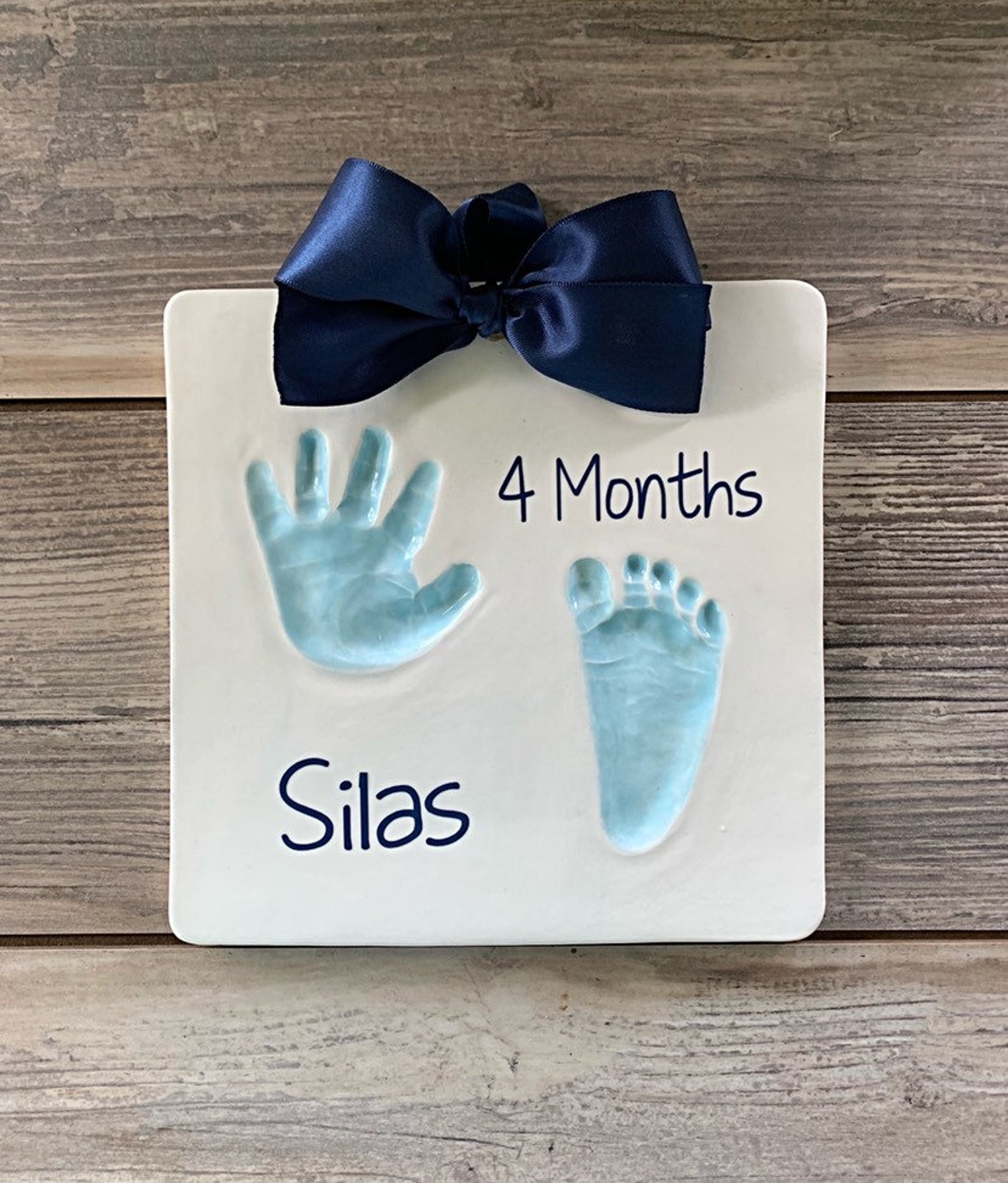 Babys First Handprint Art Infant Footprint Decor - Etsy