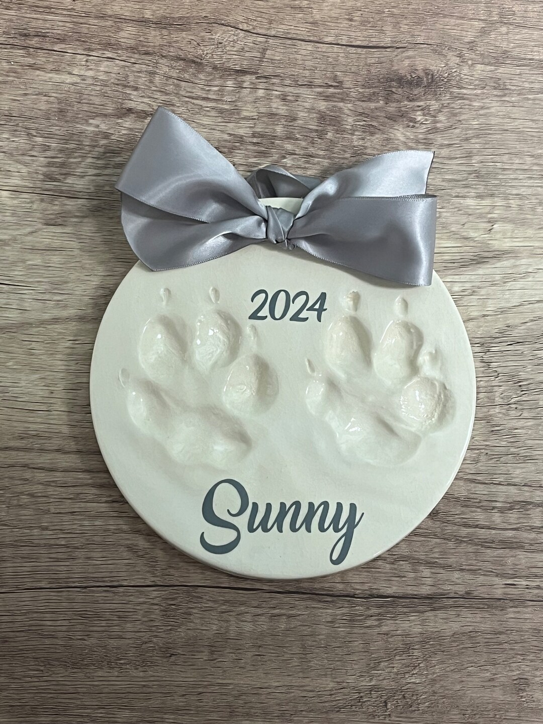 Custom Paw Print Ceramic Adoption Plaque: Pet Memory Keepsake With Date ...