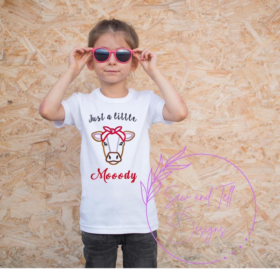 Just a Little Moody Embroidery Applique Design - Etsy