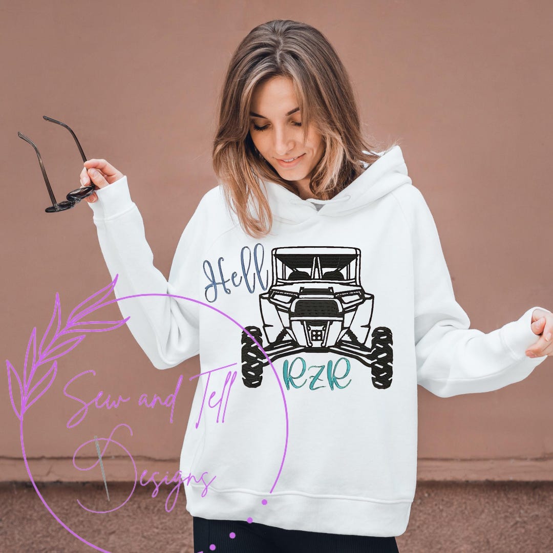 H*LL RZR (cursive) Embroidery Design - Etsy