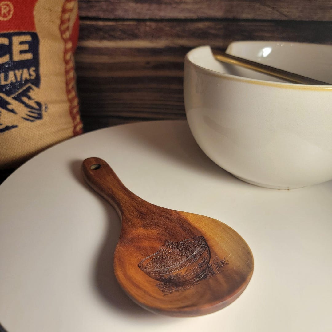 Rice Paddle, Engraved Rice Paddle, Kitchen Paddle, Engraved Kitchenware ...