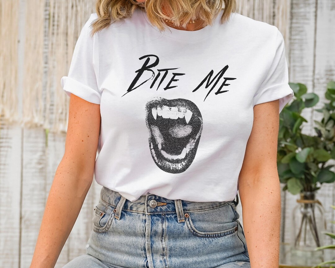Bite Me Vampire Shirt Gothic Aesthetic Bats Shirt Horror Shirt ...