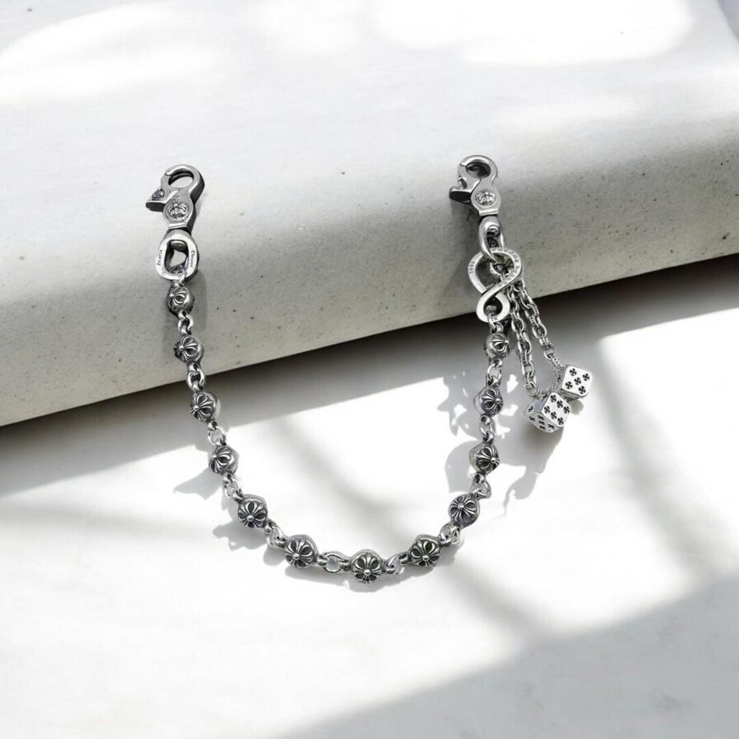 CH Inspired Wallet Chain, Cross Flower Wallet Chain, Metal Alloy Sturdy ...