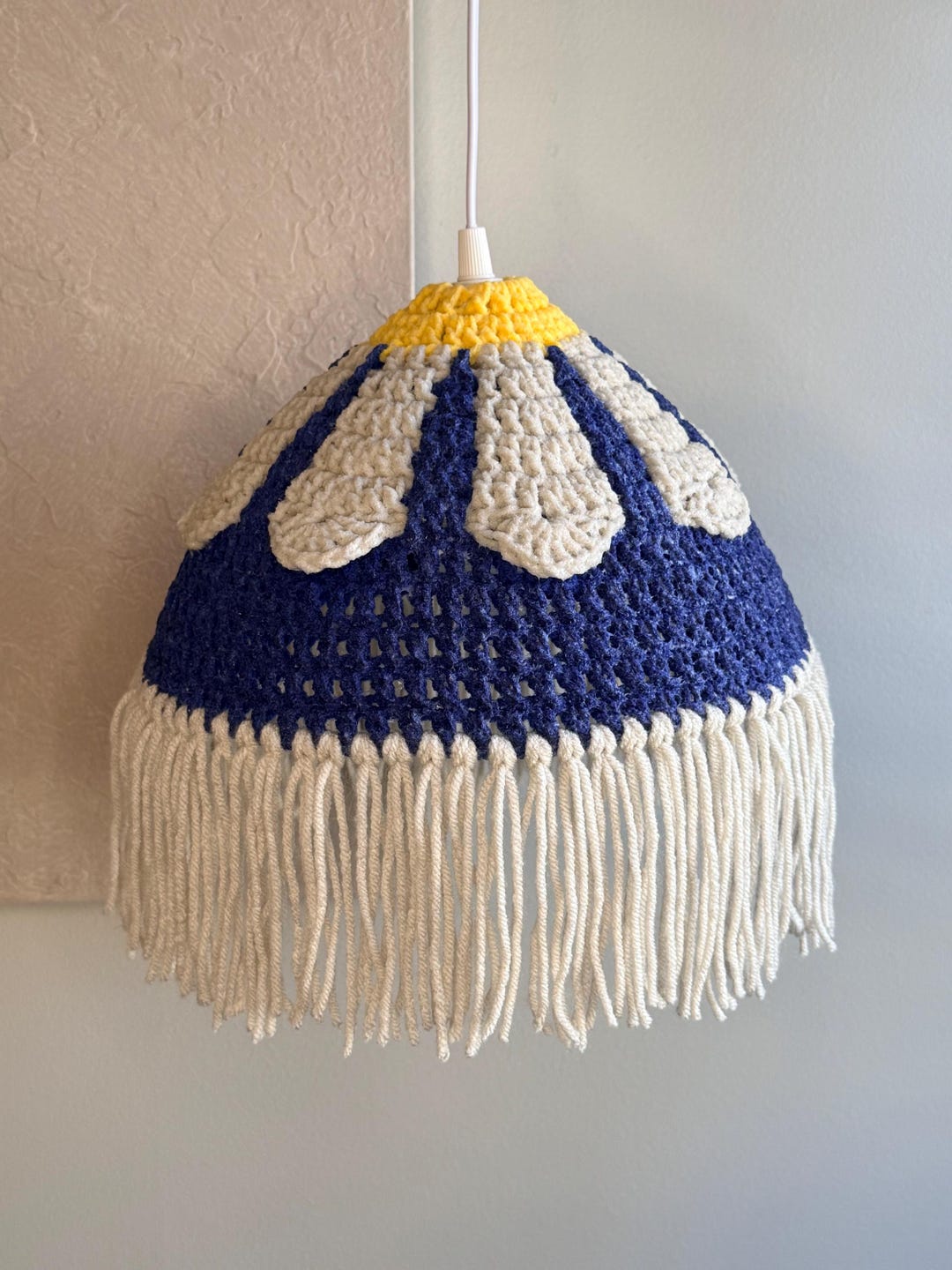 Daisy Pendant Lamp Crochet Pattern - Etsy