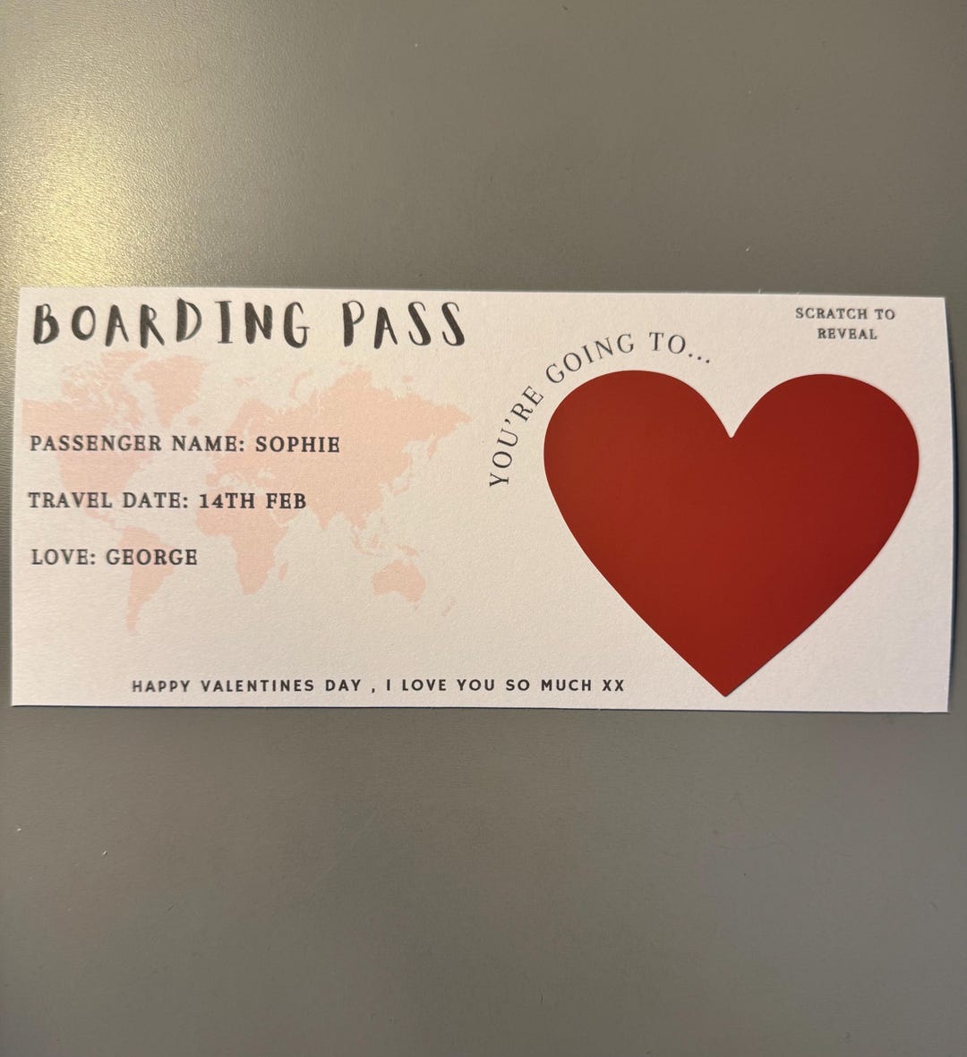 BOARDING PASS // Scratch to Reveal Personalised Boarding Passes Red ...