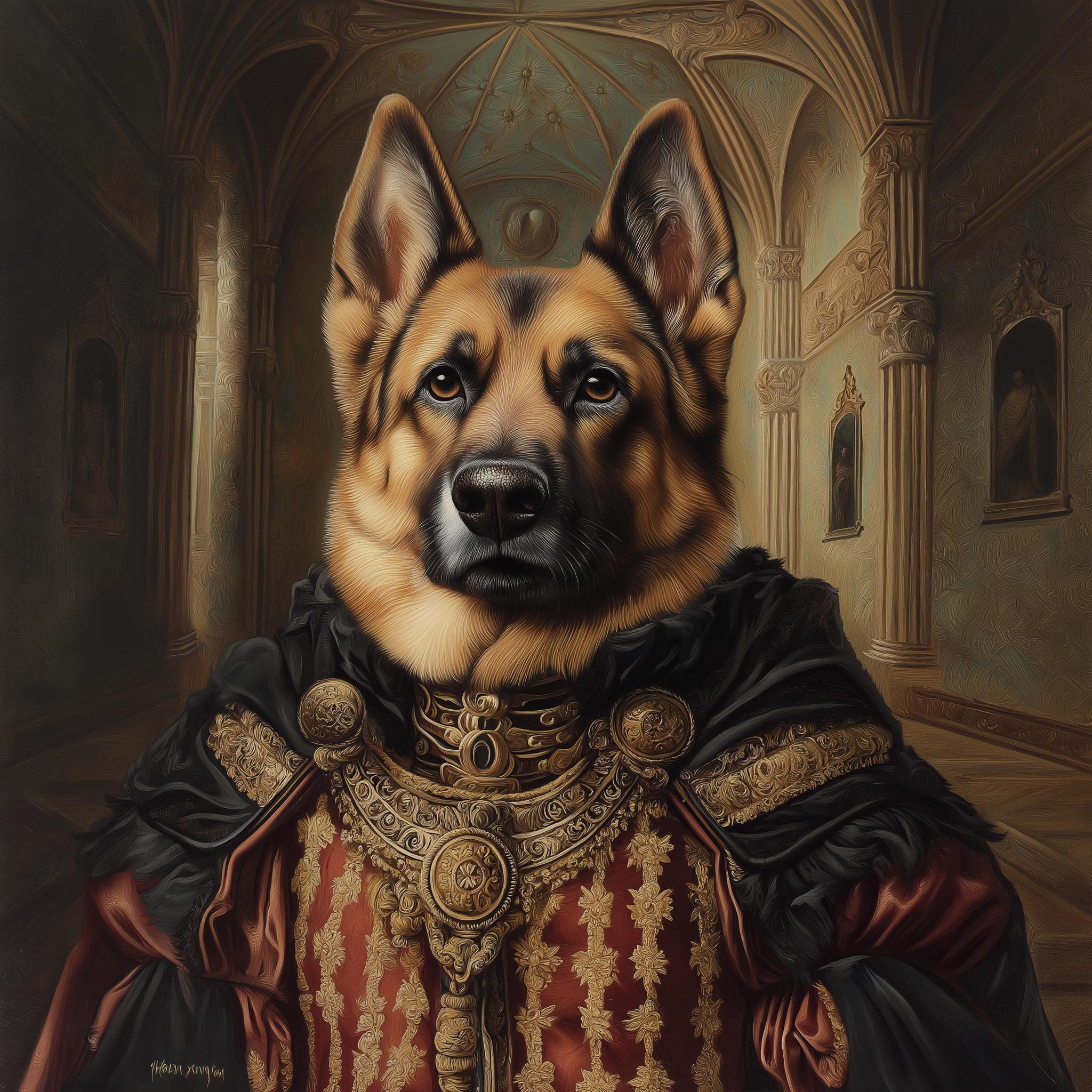 Set of 5 Royal Canines Digital Art Prints - Etsy