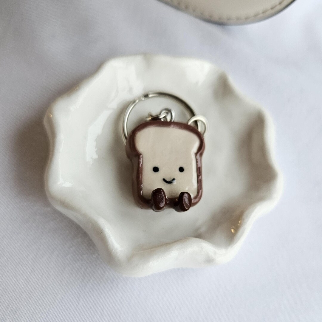 Couple Toast Keychains, Matching Couple Charms, Toast Charm, Egg and ...