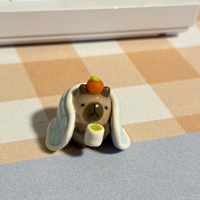 Burrito Babies Desk Buddy – Handmade Polymer Clay Figurine, Desk ...