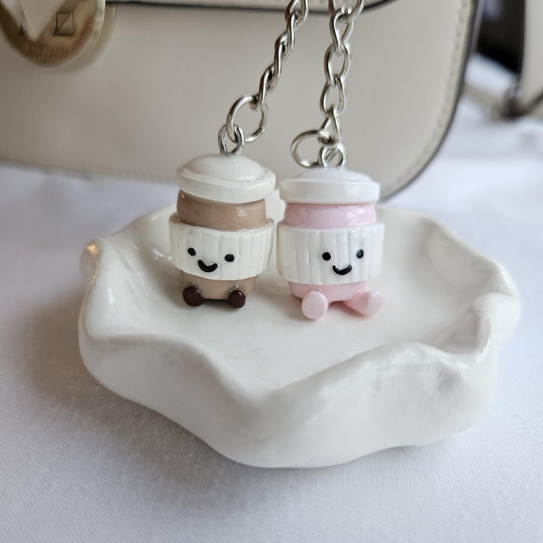 Coffee Keychains, Matching Couple Charms, Jellycat Coffee Charm ...