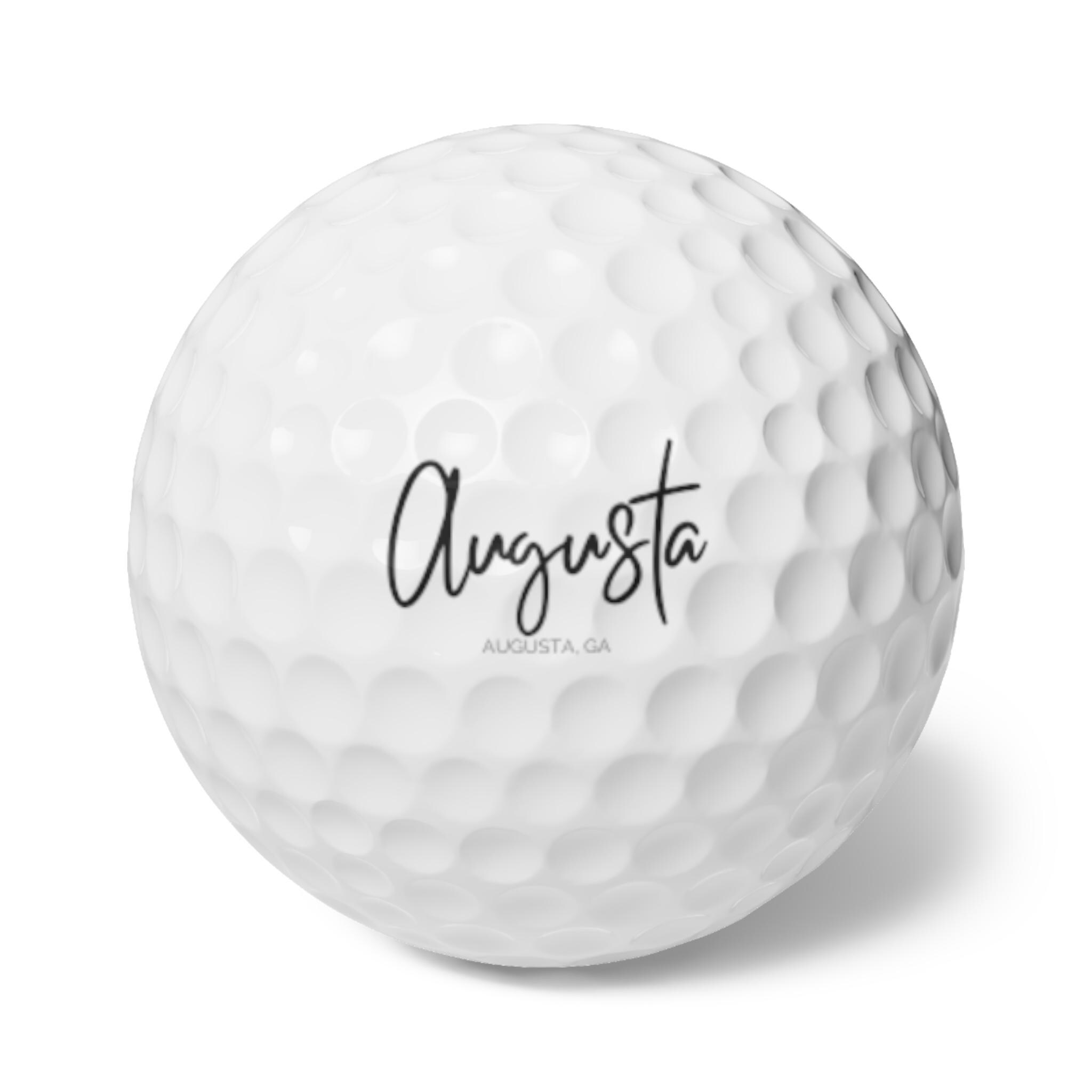 Augusta Golf Course Golf Balls - 6 Custom Golf Balls Set, Golfer Gift ...