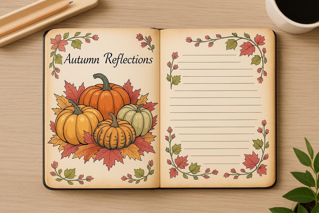 Autumn Junk Journal Printable Fall Gratitude Journal Cozy Vintage Fall ...